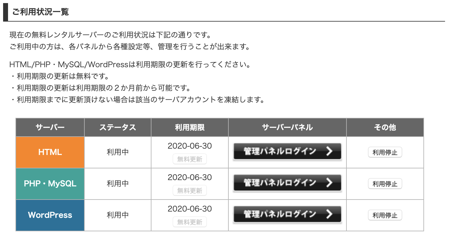 XFREEでWordPressを使ってみよう(PHP・MySQLサーバー編) - こげろぐ